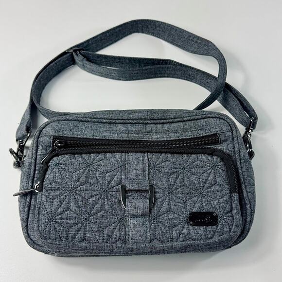 lug | Bags | Lug Carousel Crossbody Bag Heather Gray Fabric With ...